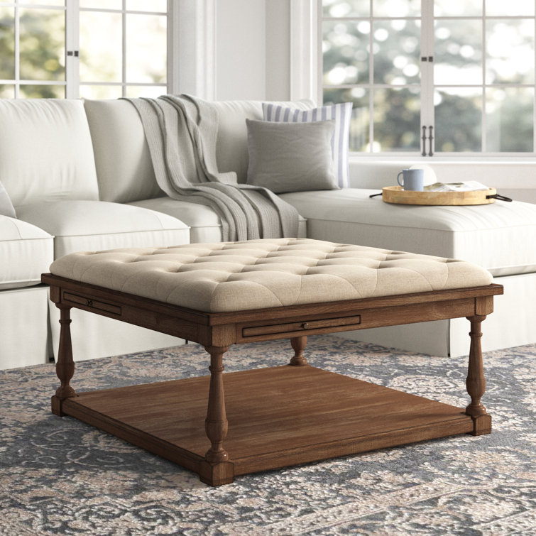 Manorville Upholstered quikoin Ottoman